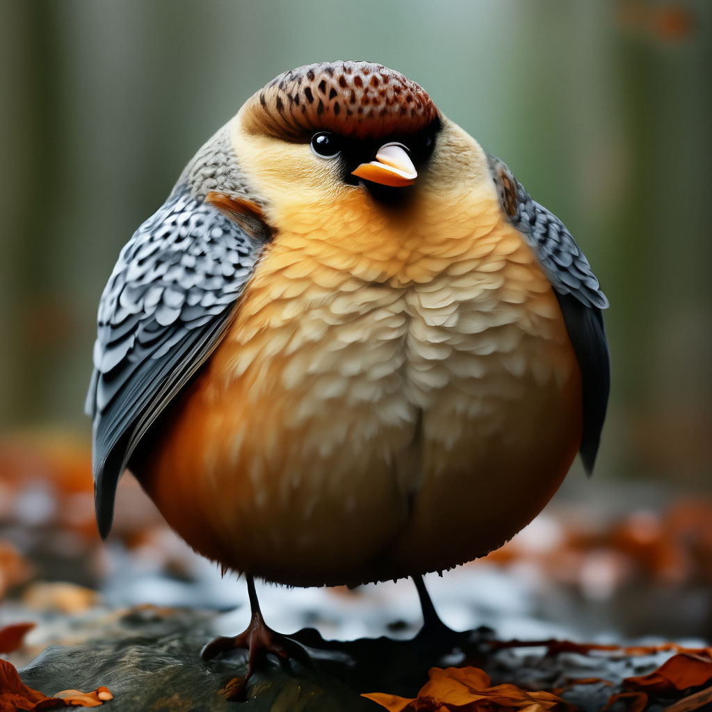 "Fat bird" — image created in Shedevrum