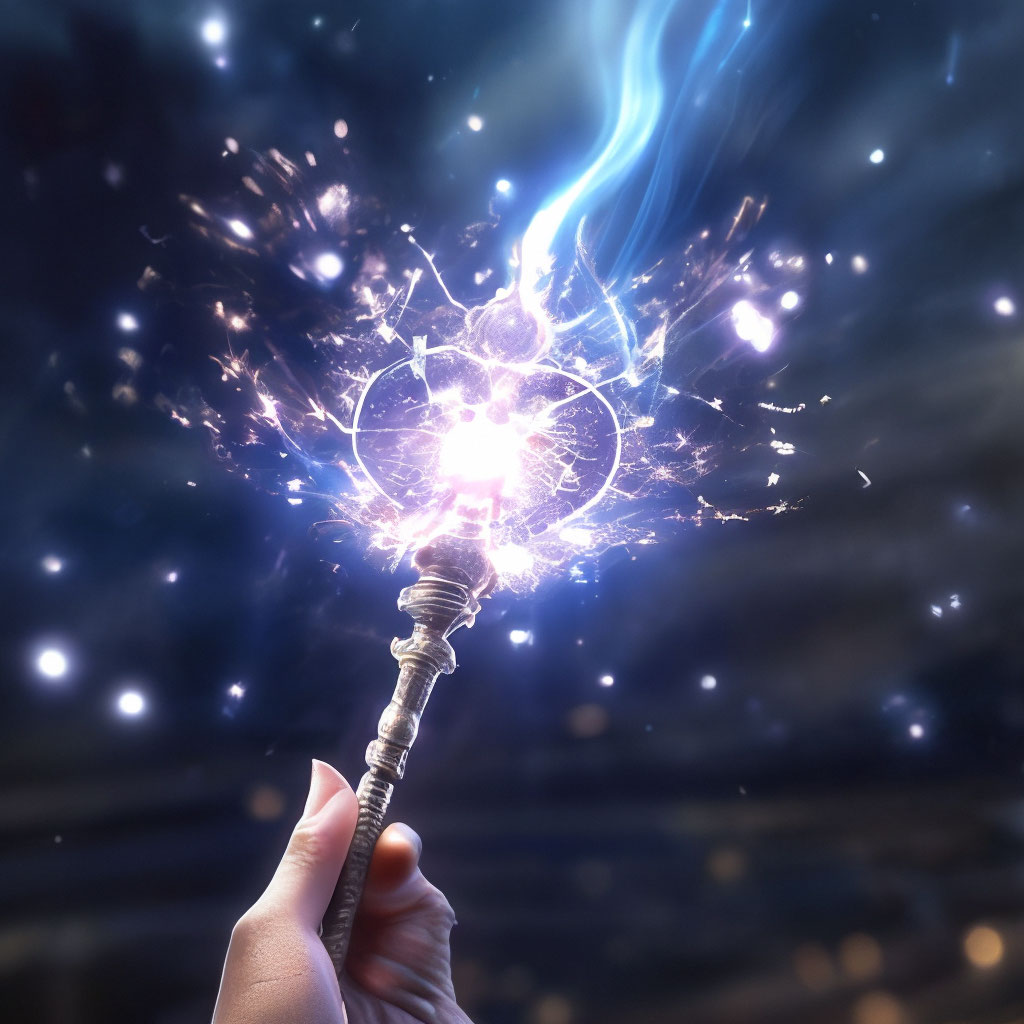 "Magic wand,mysticism, photorealism, hyperdetalization mysticism, light ...