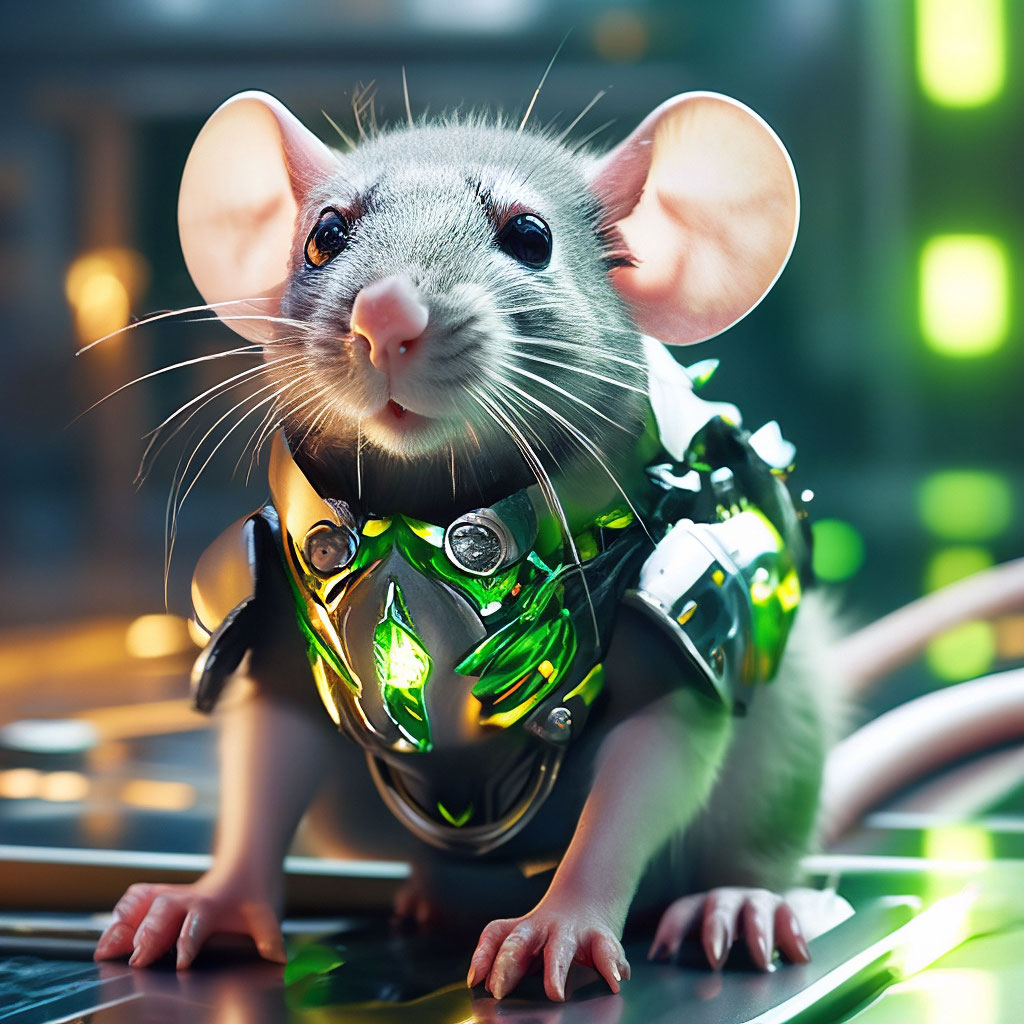 "Cute rat, aesthetically pleasing, beautiful, realistic, close-up ...