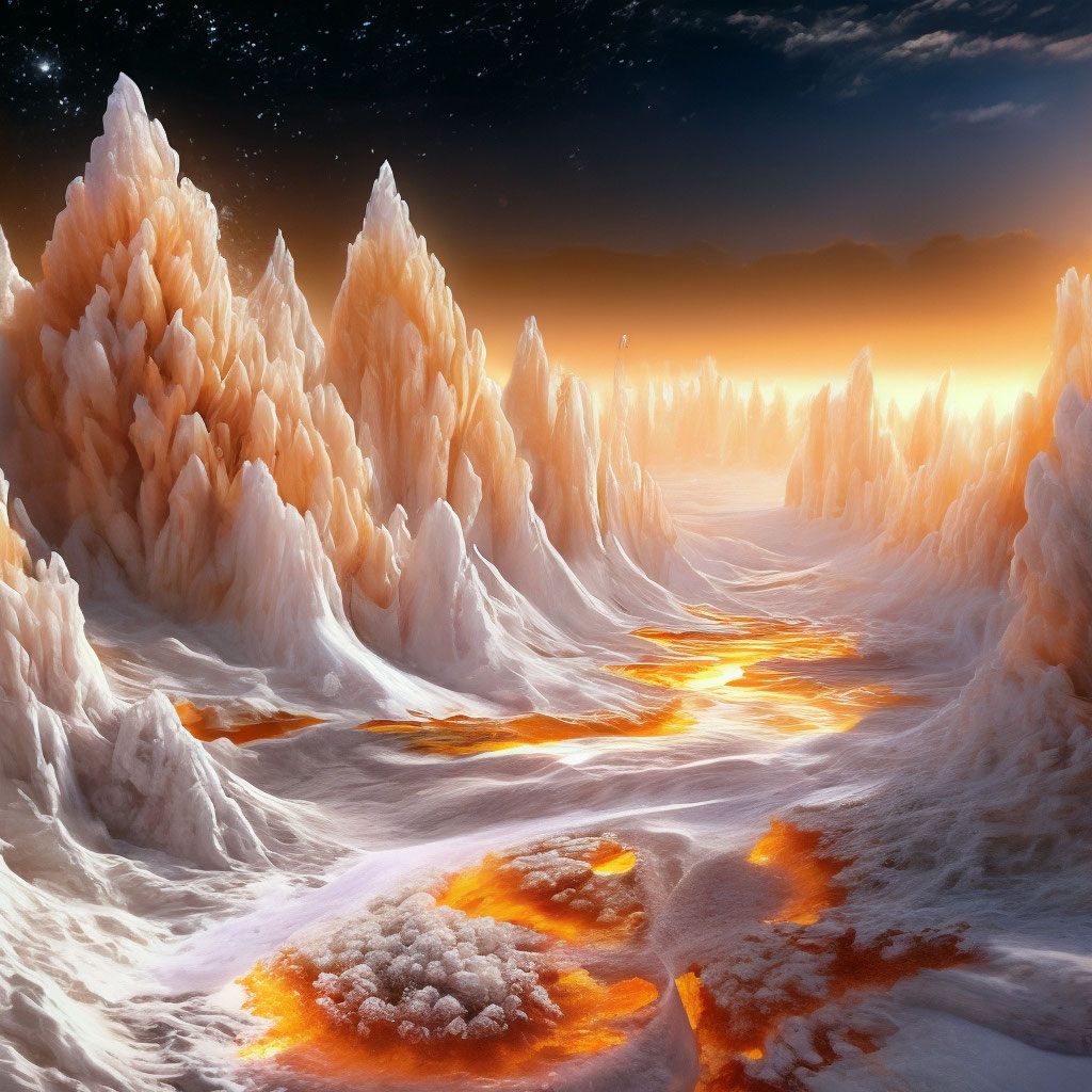 "Himalayan salt. Gothic,epic, fabulous,desert, hyperrealism ...