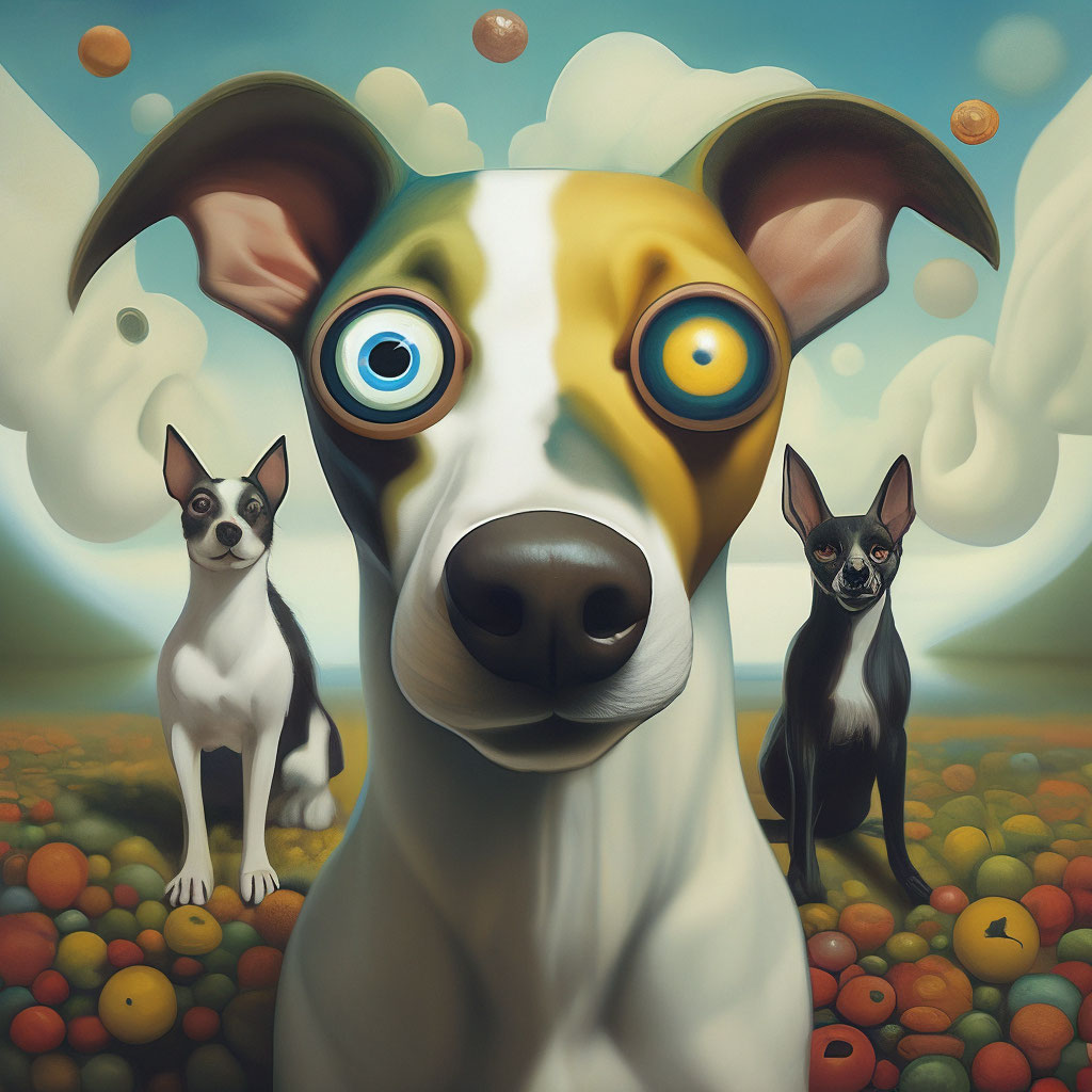 "Three - eyed dog" — image created in Shedevrum