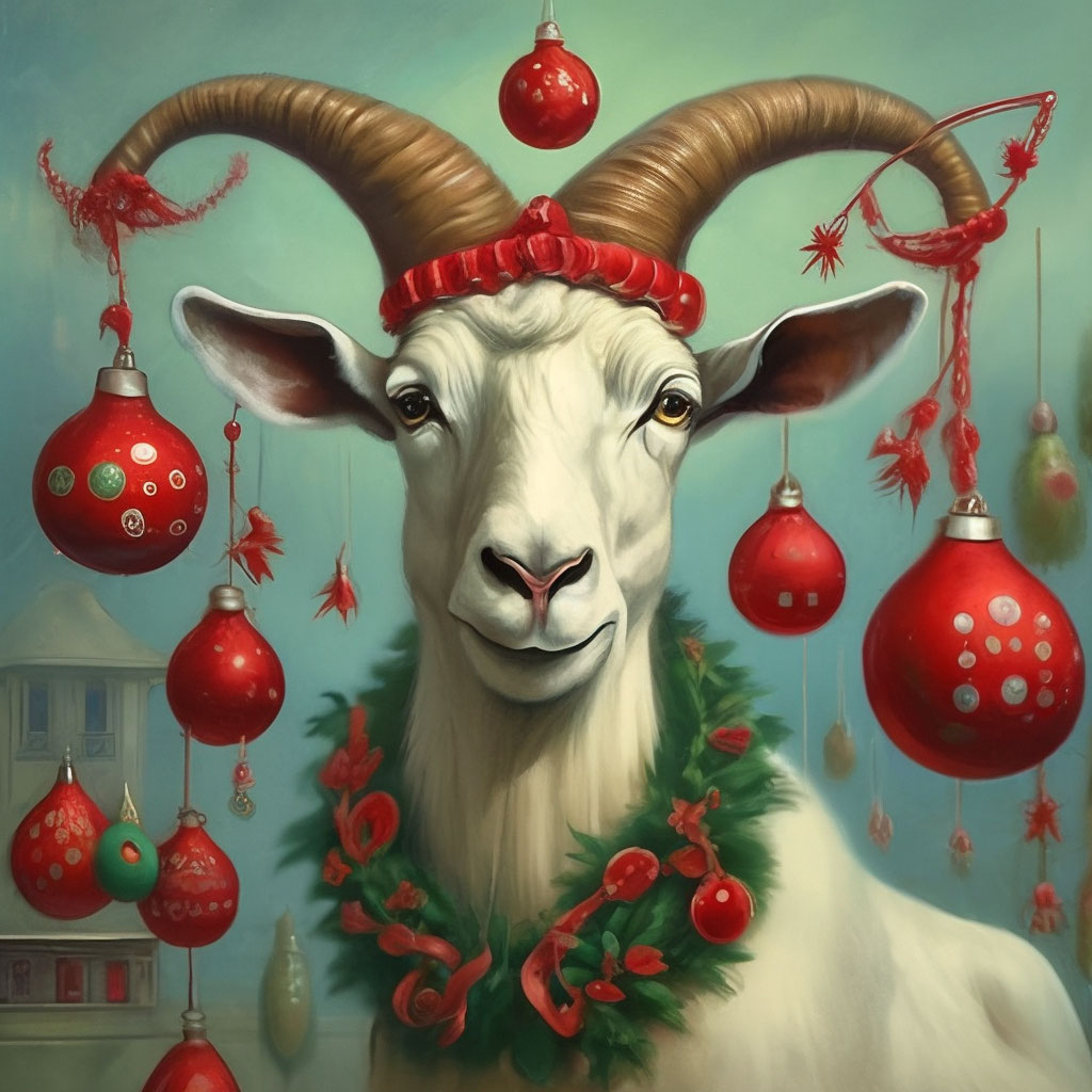 "Goat Christmas Tree" — image created in Shedevrum