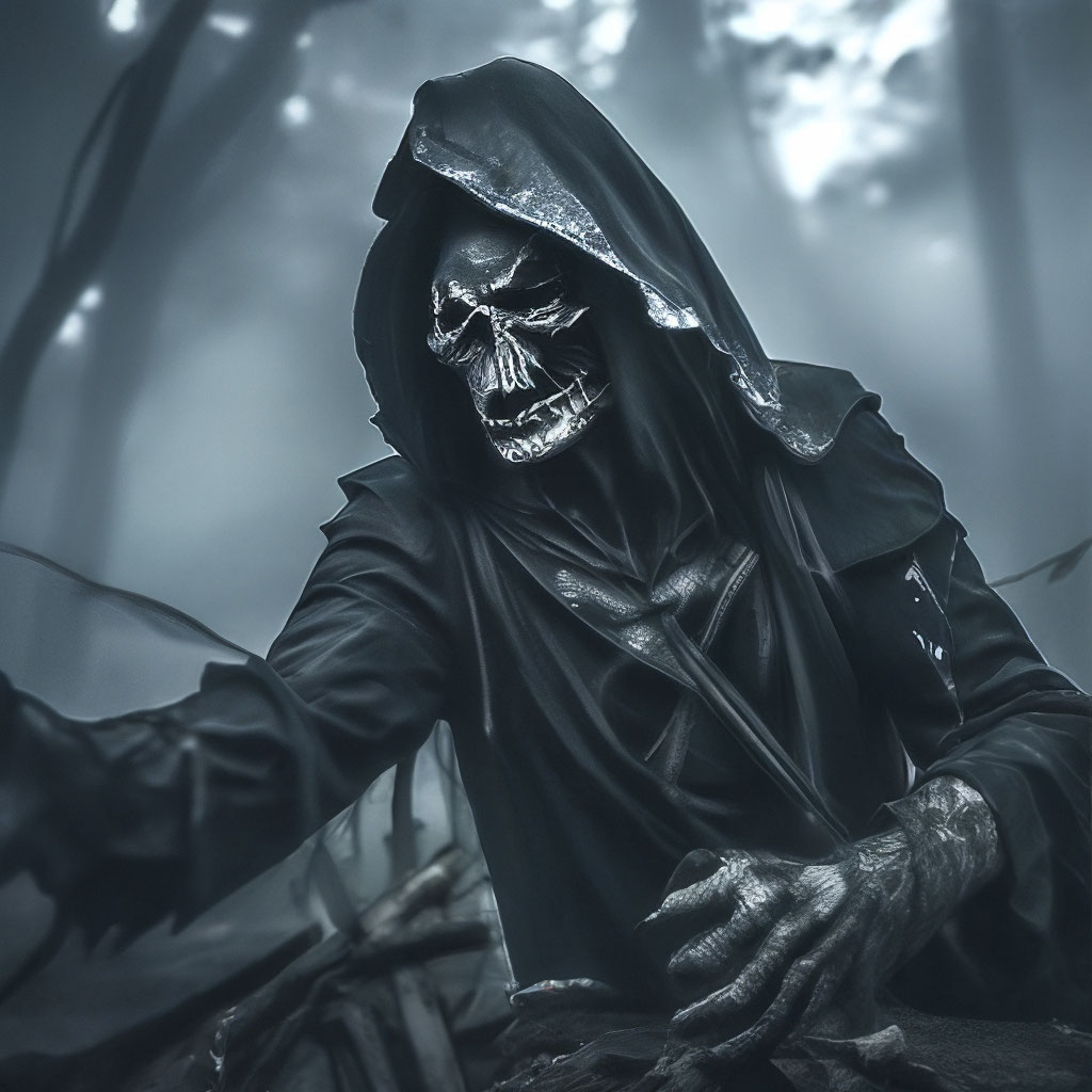 "The bandit was overtaken by death. Horror, fear,crypota symbiosis ...