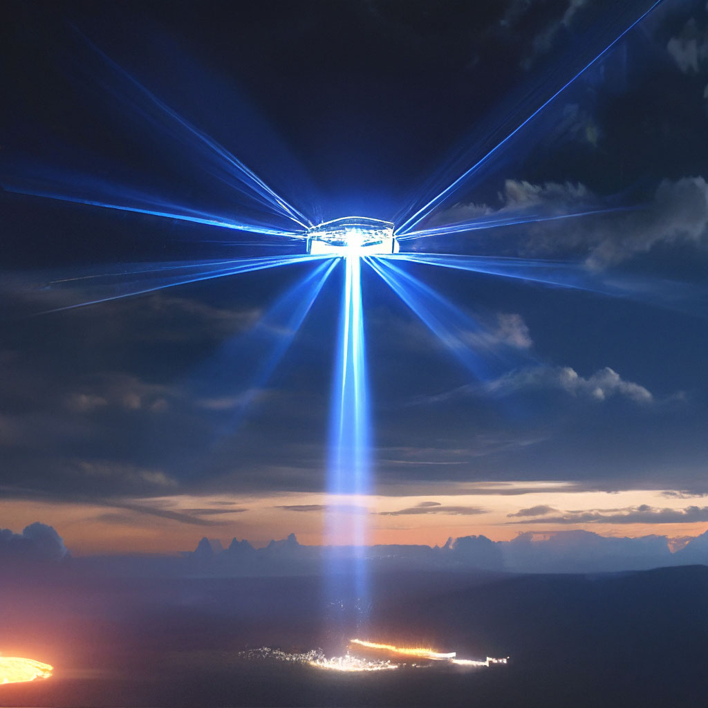 "Chinese aerial flashlight launched into the sky at night, realistic ...