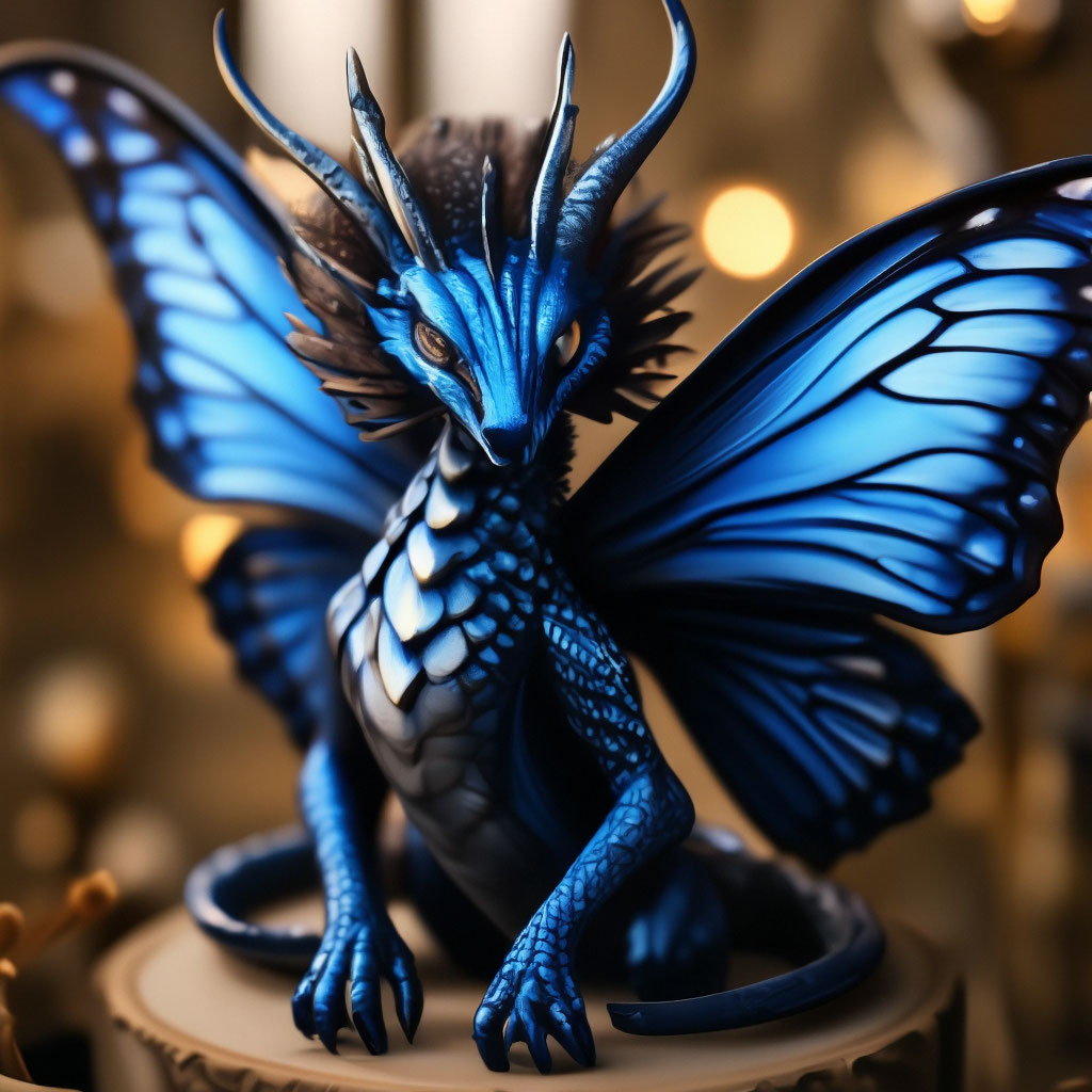"🐲🦋 fabulous metamorphosis, fantastic character, hybrid of a blue ...