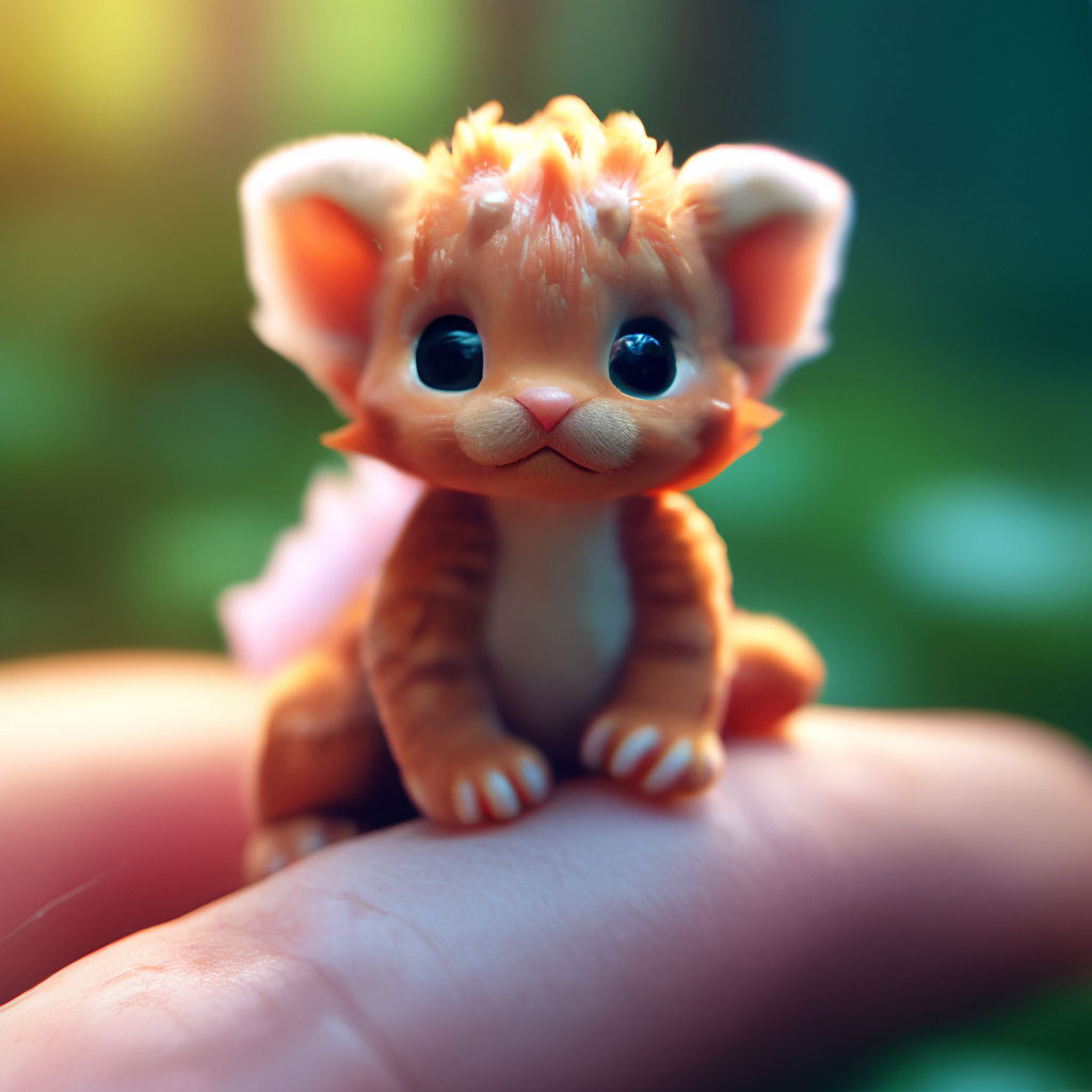 "A tiny Dragon cub sits on a finger🐲🐱 , super realism, 4k, high detail ...