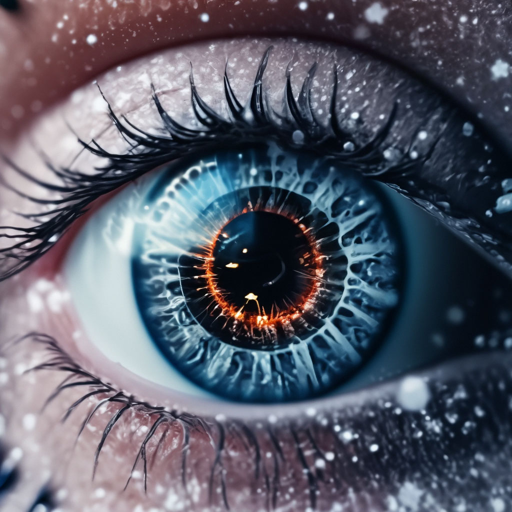 "The retina of a real human eye in the form of a snowflake" — image ...