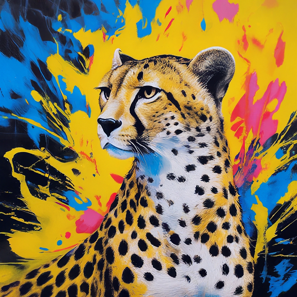 "Golden cheetah" — image created in Shedevrum