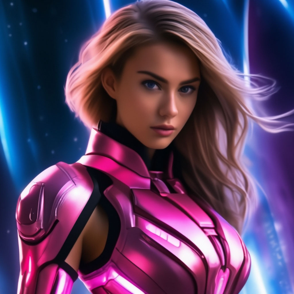"The girl is a space ranger. athletic fit figure with a large bust ...