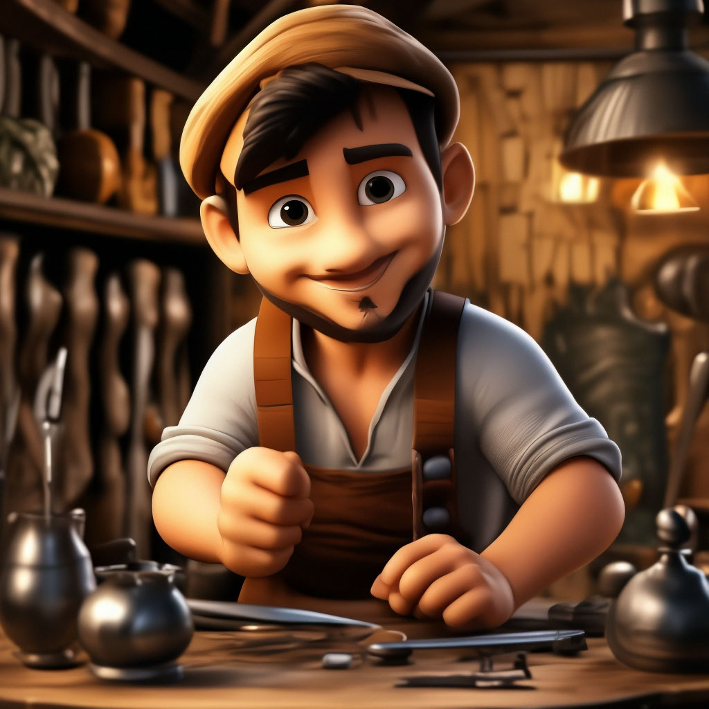 "The cartoon character for children is a Sturdy, from my character ...