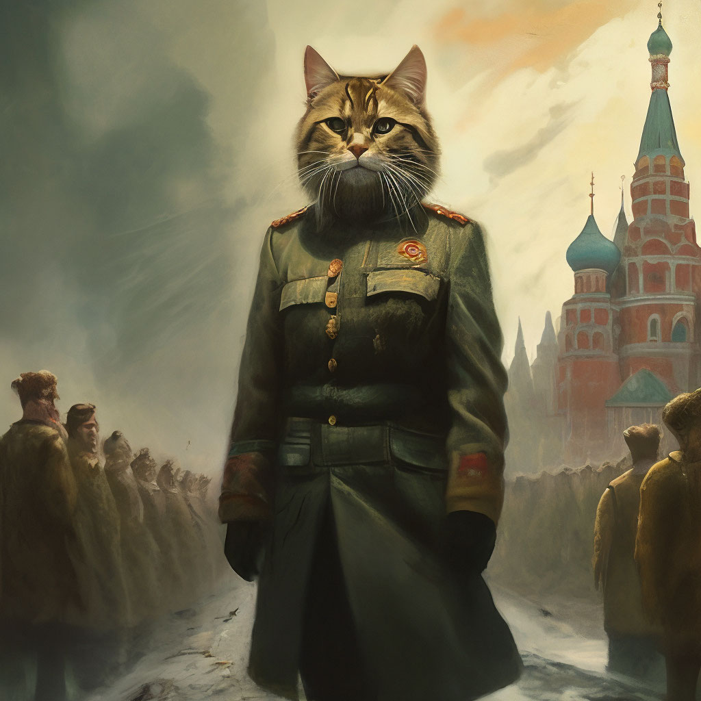 "The cat of the USSR" — image created in Shedevrum