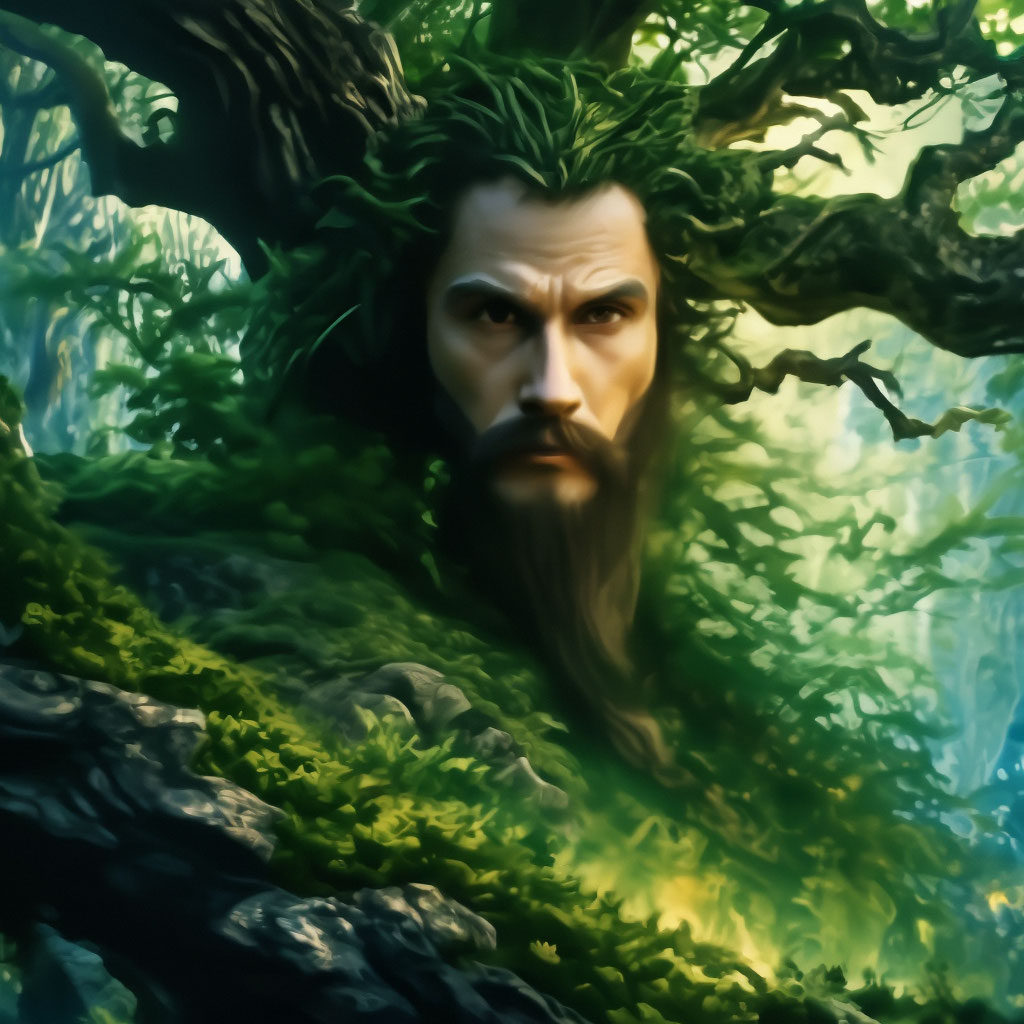 "Lukomorye has a green oak" — image created in Shedevrum