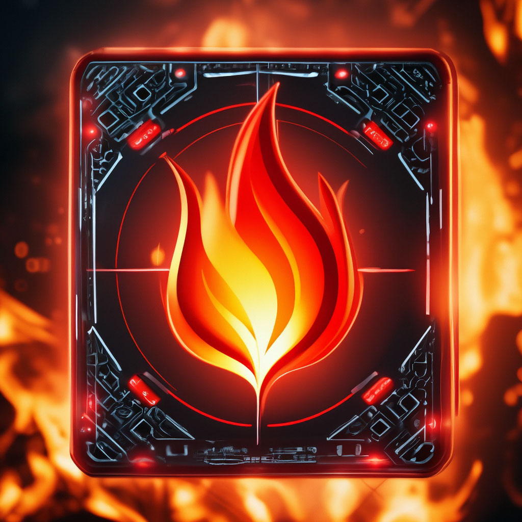 "Fire IT IT nanotechnology fire icon in the center programming icons at ...