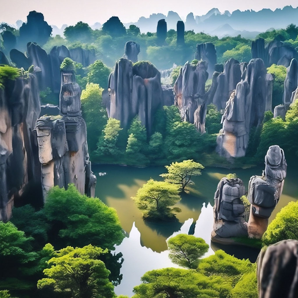 "Aesthetics of the beauty of nature, Shilin National Park with an area ...