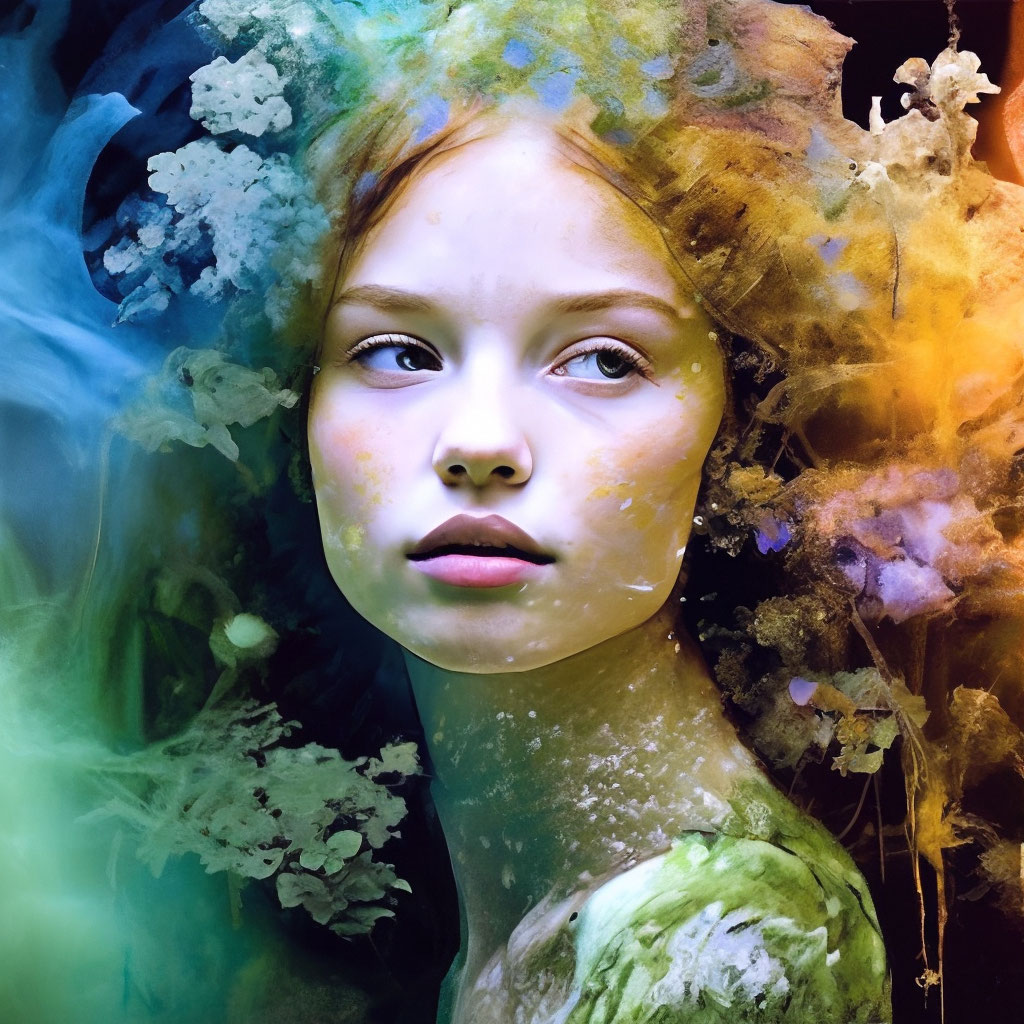 "Fantasy,superimposition of several layers,double exposure,fine ink ...