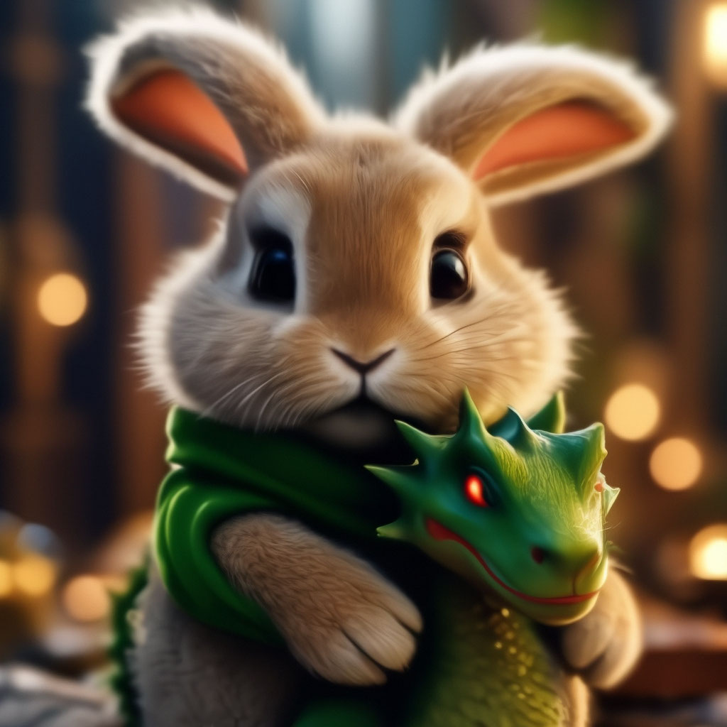 "Funny fluffy rabbit is incredibly cute, the cutest with huge clear ...