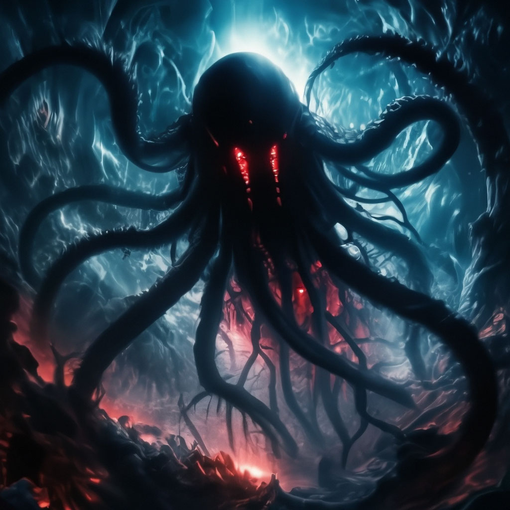 "Chthonic Cosmic Horror" — image created in Shedevrum