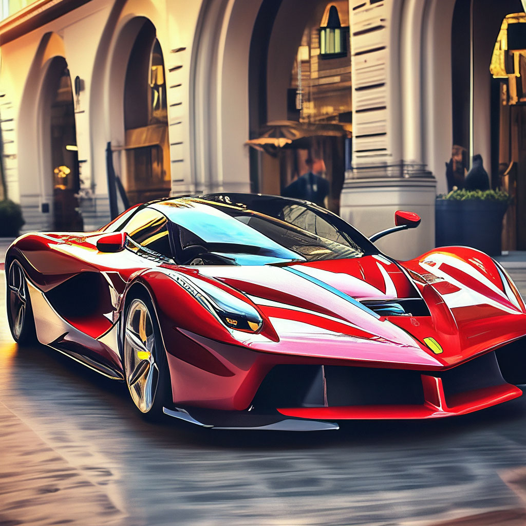 "The coolest ferrari" — image created in Shedevrum