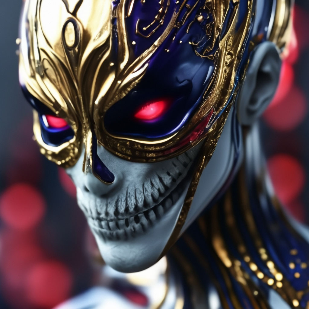 "Surrealism, anthropomorphic gold dust elegant venom, close-up, perfect ...