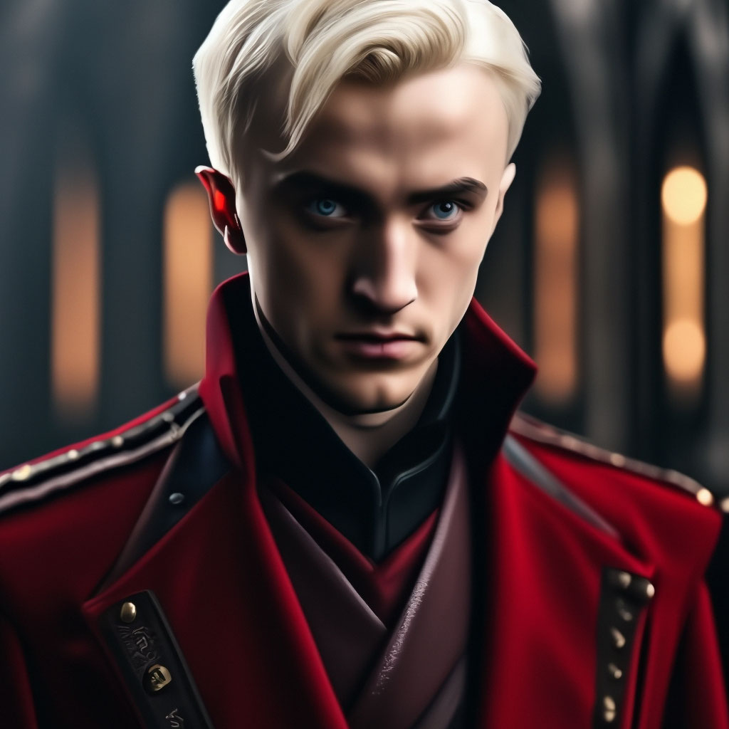 "Detailed photorealistic portrait, cinematic frame, Draco Malfoy in ...
