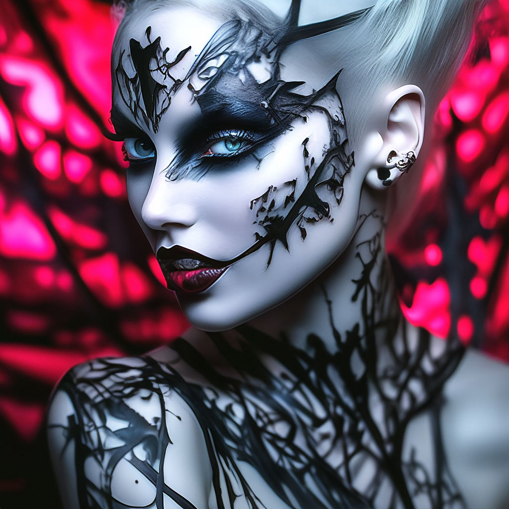 "Amorphous Vampires: Beautiful face, lively bright eyes, rough makeup ...