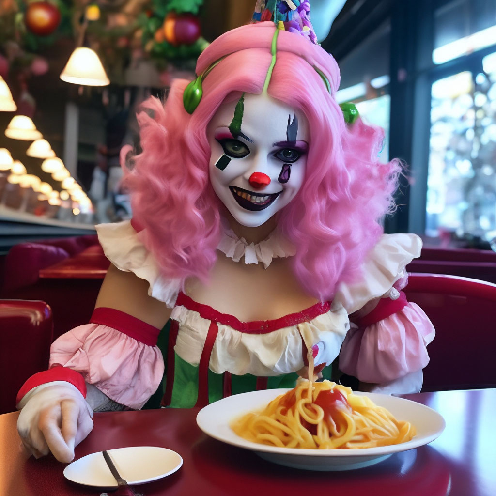 "An elf girl is an elf with pink hair in curls, with makeup of a scary ...