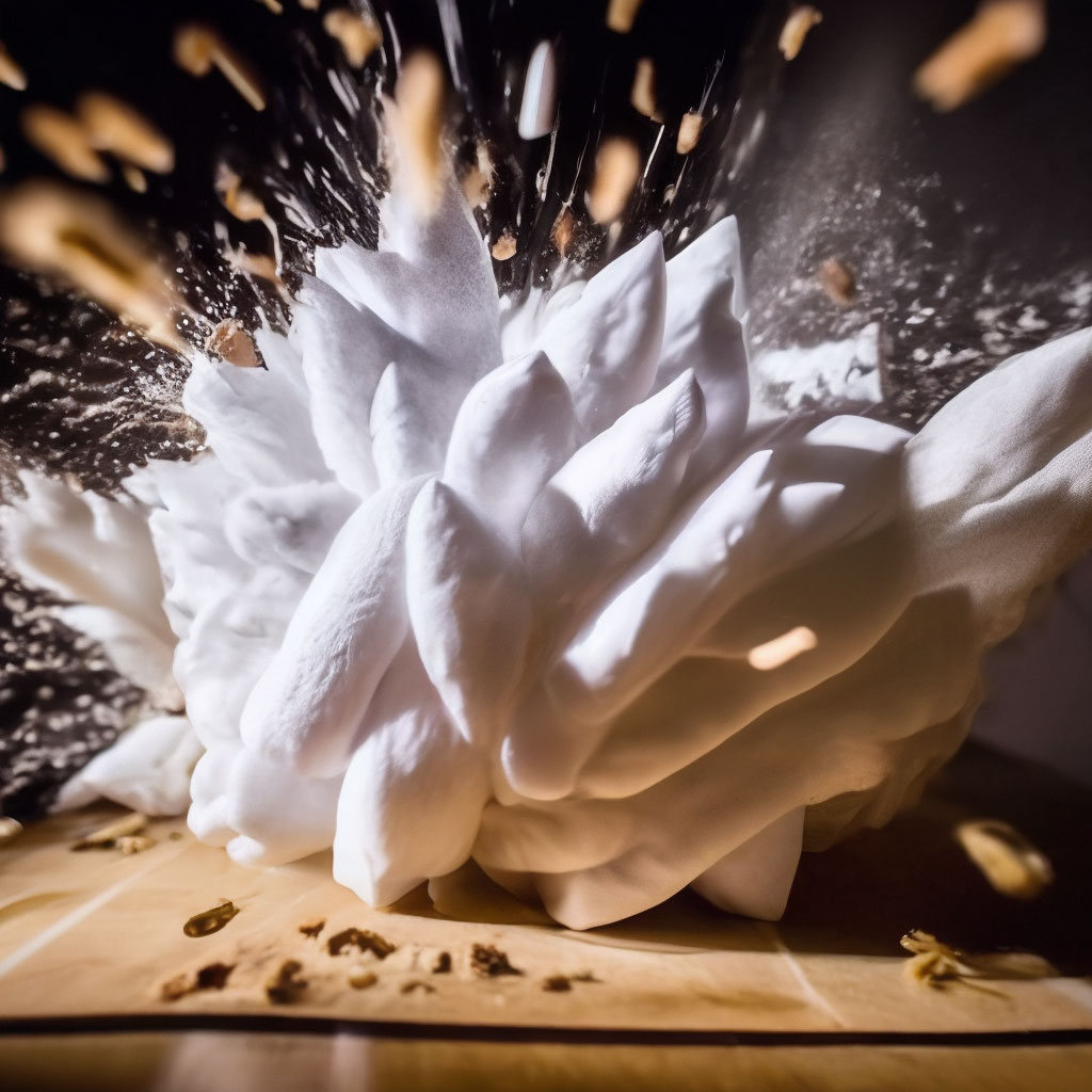 "The explosion of a down pillow is funny, unusual and cartoonish ...