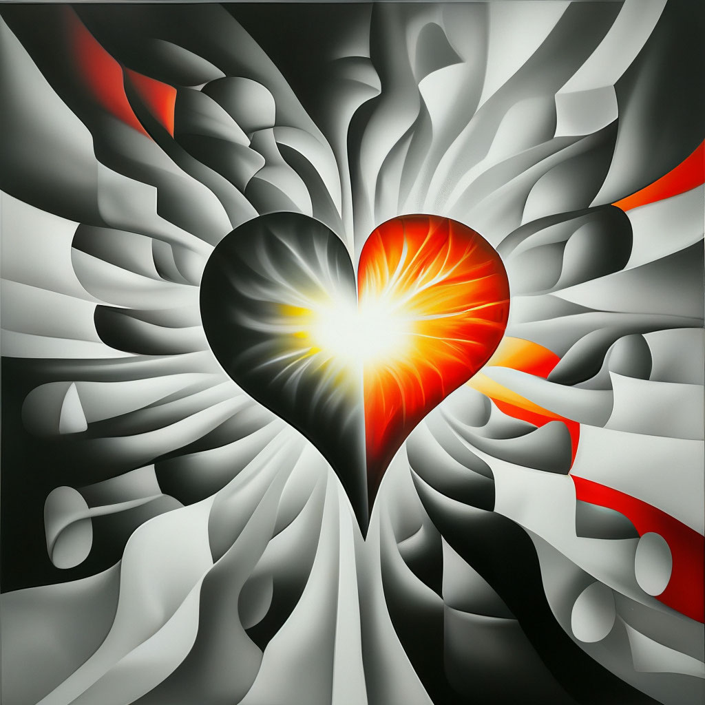 "The light in your heart" — image created in Shedevrum