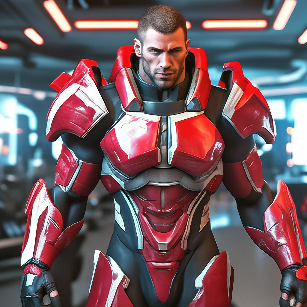 "Mass Effect male Shepard bodybuilder huge man , 4k, professional photo ...
