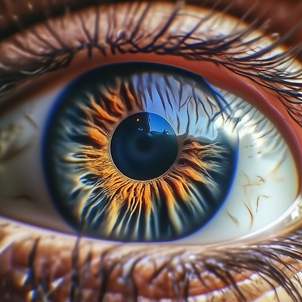 "Eye, real, 8k, quality, realistic" — image created in Shedevrum
