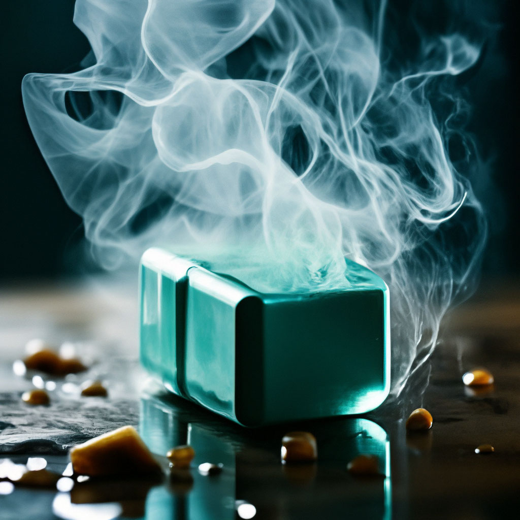 "Menthol cigarette smoke" — image created in Shedevrum
