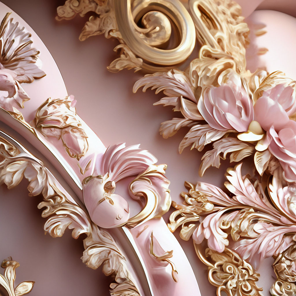 "Interior details. gradient from white sepia to pale pink filigree ...
