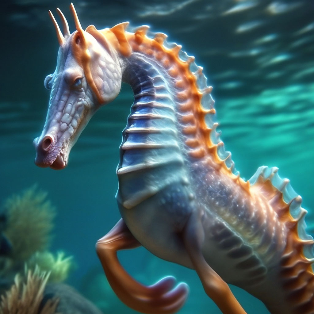 "The hippocampus is a half-horse-half—fish (the head and front part are ...