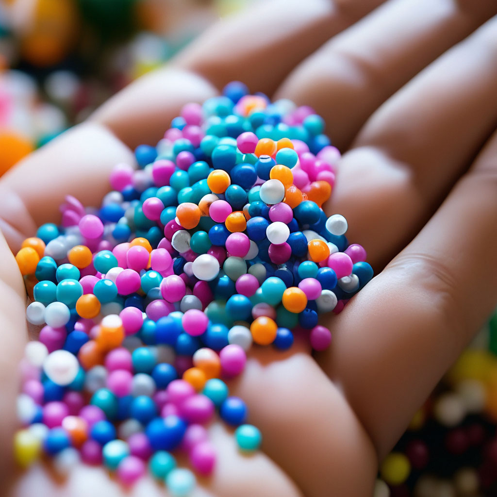 "Microbeads {10/10/23 09:37}" — image created in Shedevrum