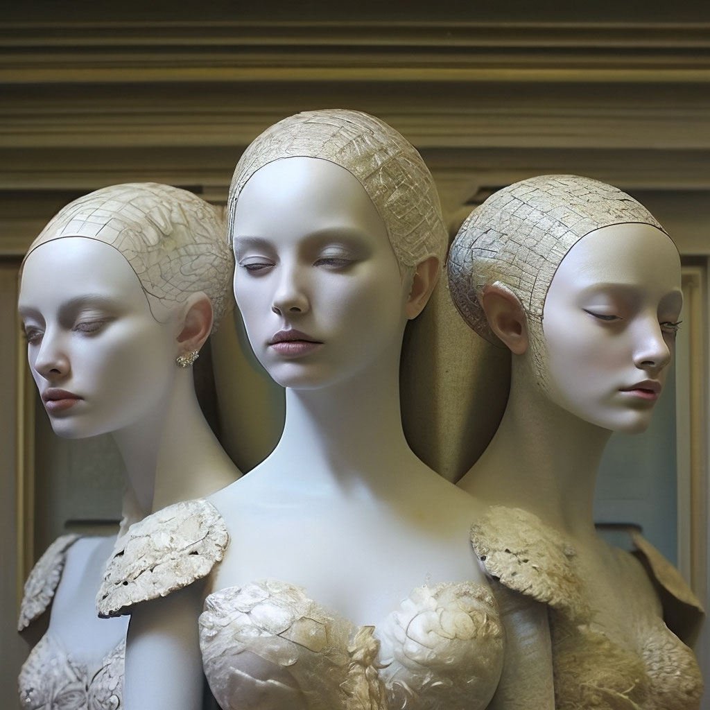 "The body has 4 heads, beautiful, aesthetically pleasing, realistic ...