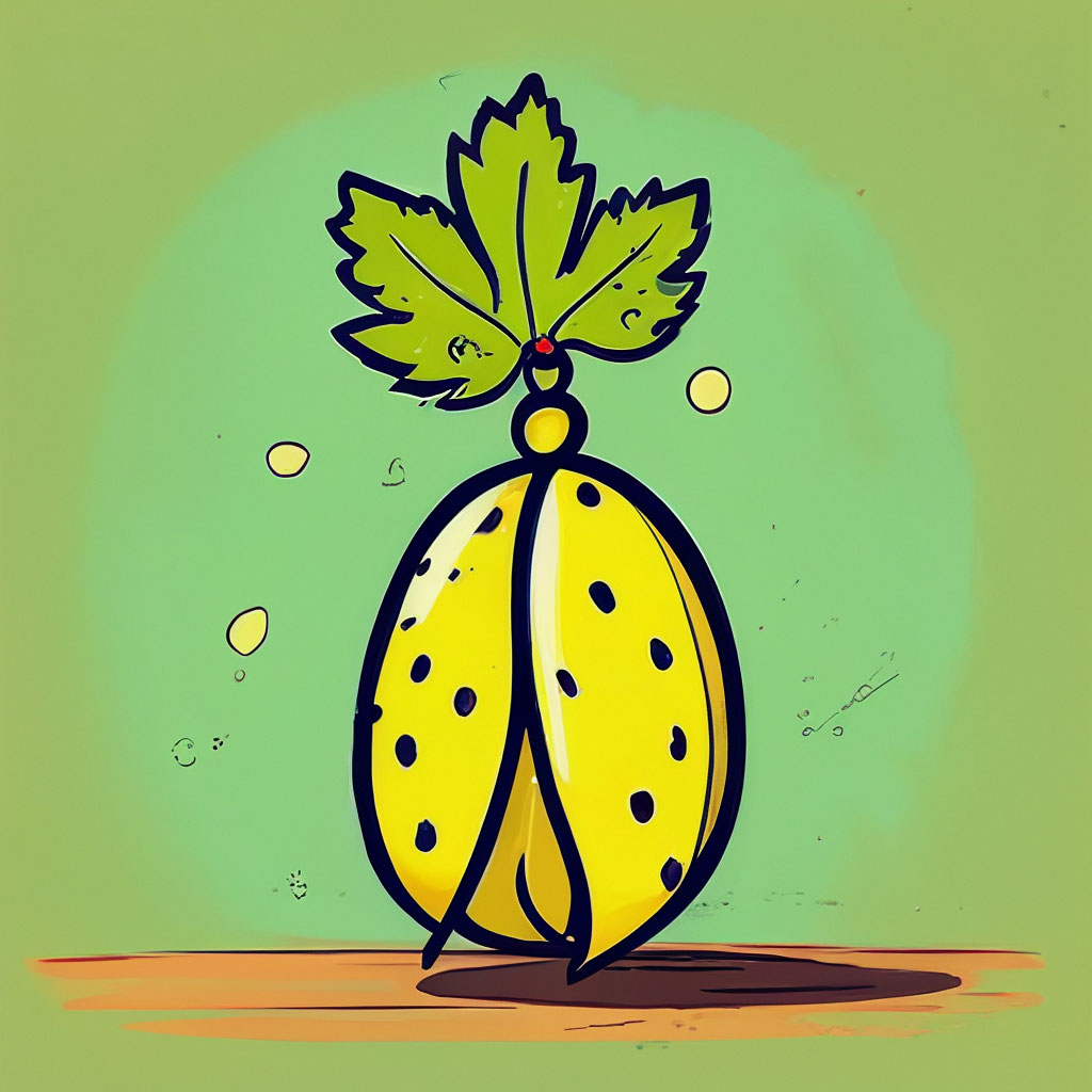 "Gooseberry, cartoon, comic, flat naive, primitive drawing" — image ...