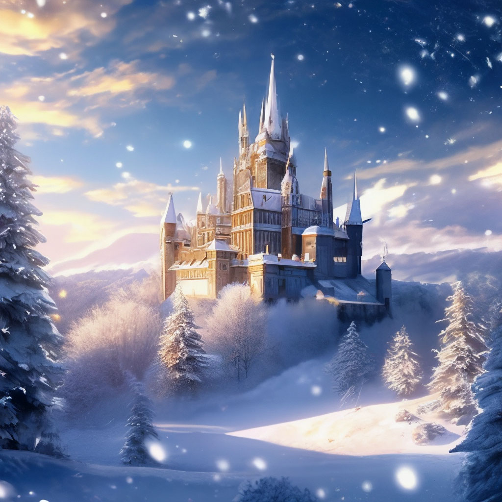 "/Kinna/Magical winter landscape, view of a snow-white fairy-tale ...