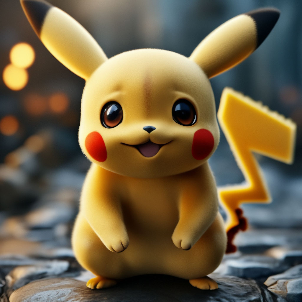 "Pokemon Pikachu, , realistic, 4k, professional photo, high resolution ...