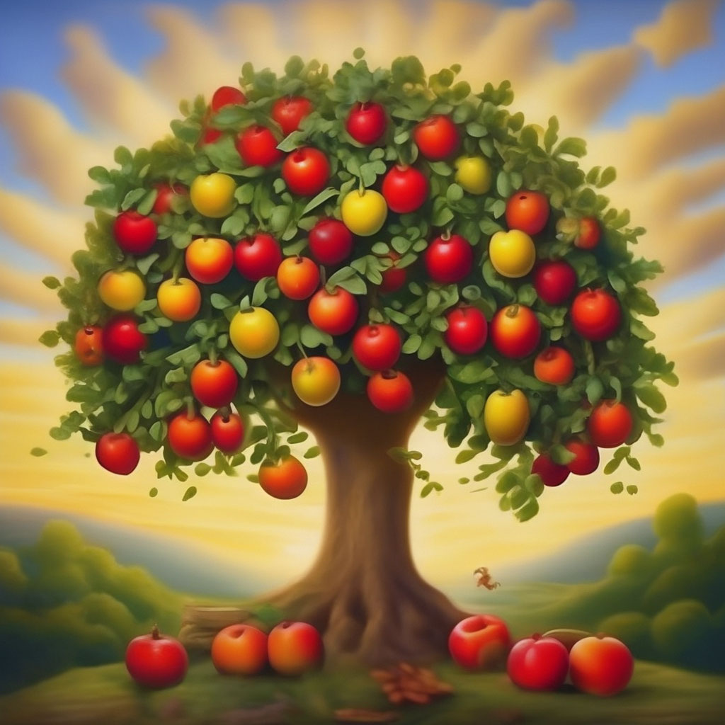 "So every good tree brings forth good fruits. Matthew 7:17" — image ...