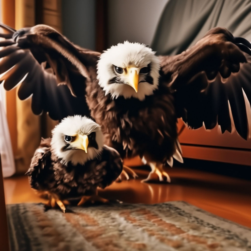 "Eaglets learn to fly, from the sofa right under the bed." — image ...