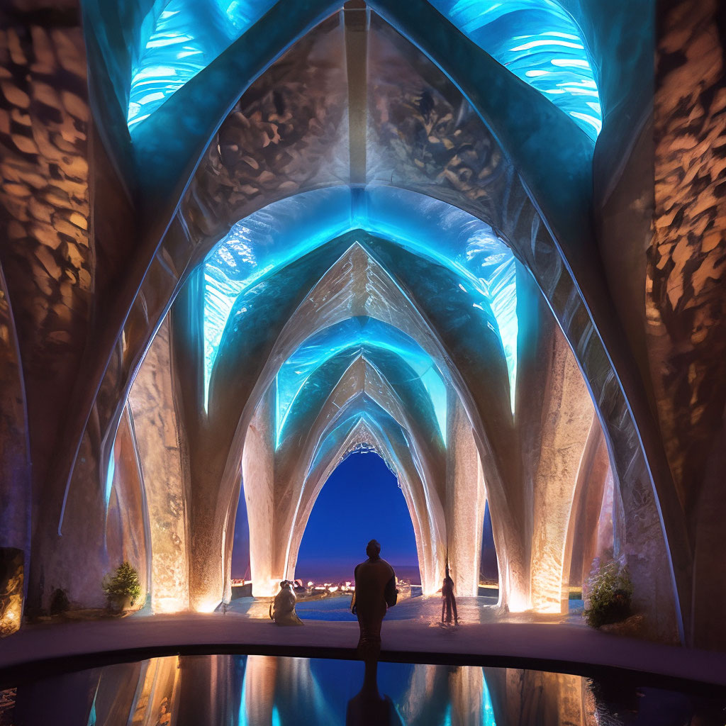 "Intersecting Arches biolumen" — image created in Shedevrum