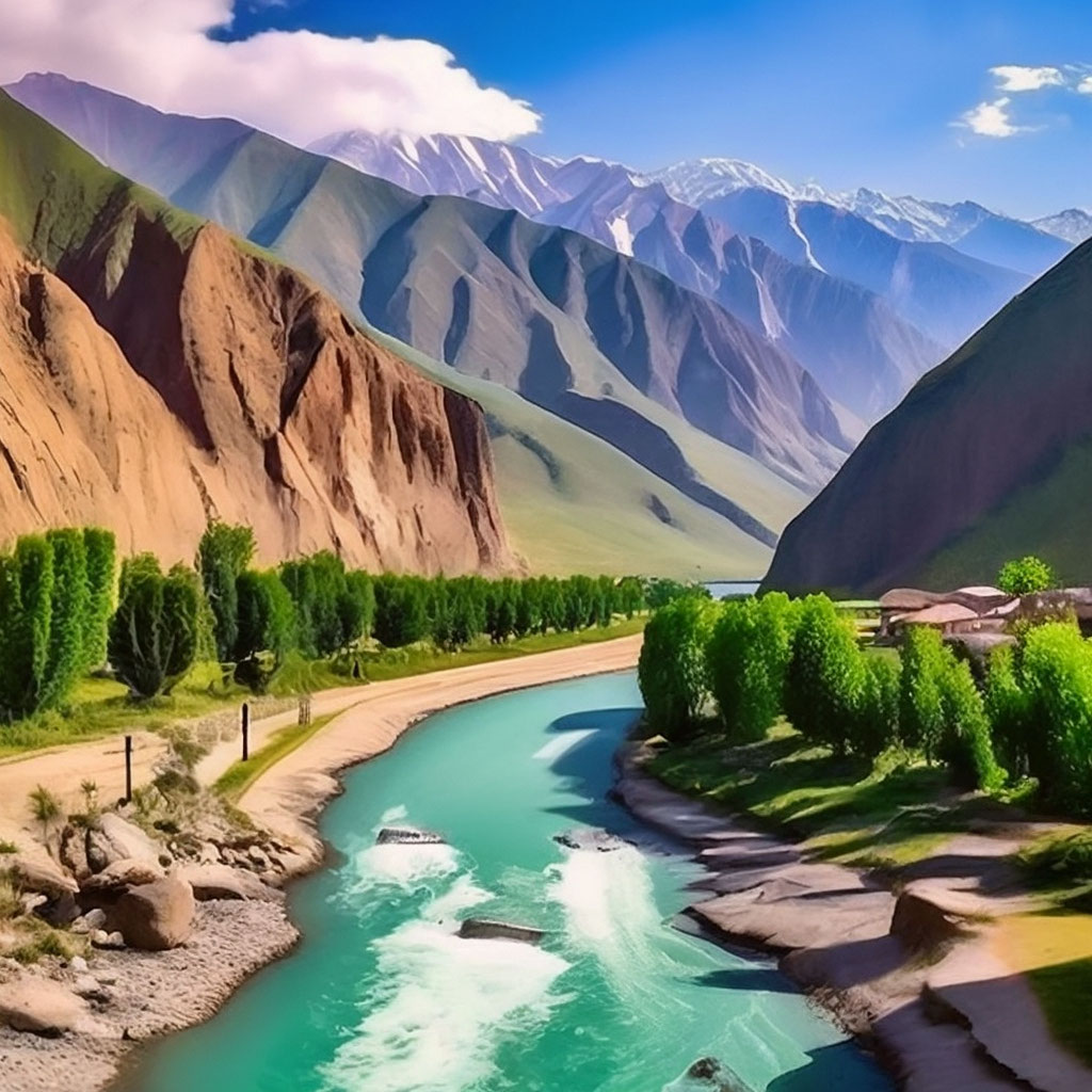 "The most beautiful mountain river is the Dushanbe River in Central ...