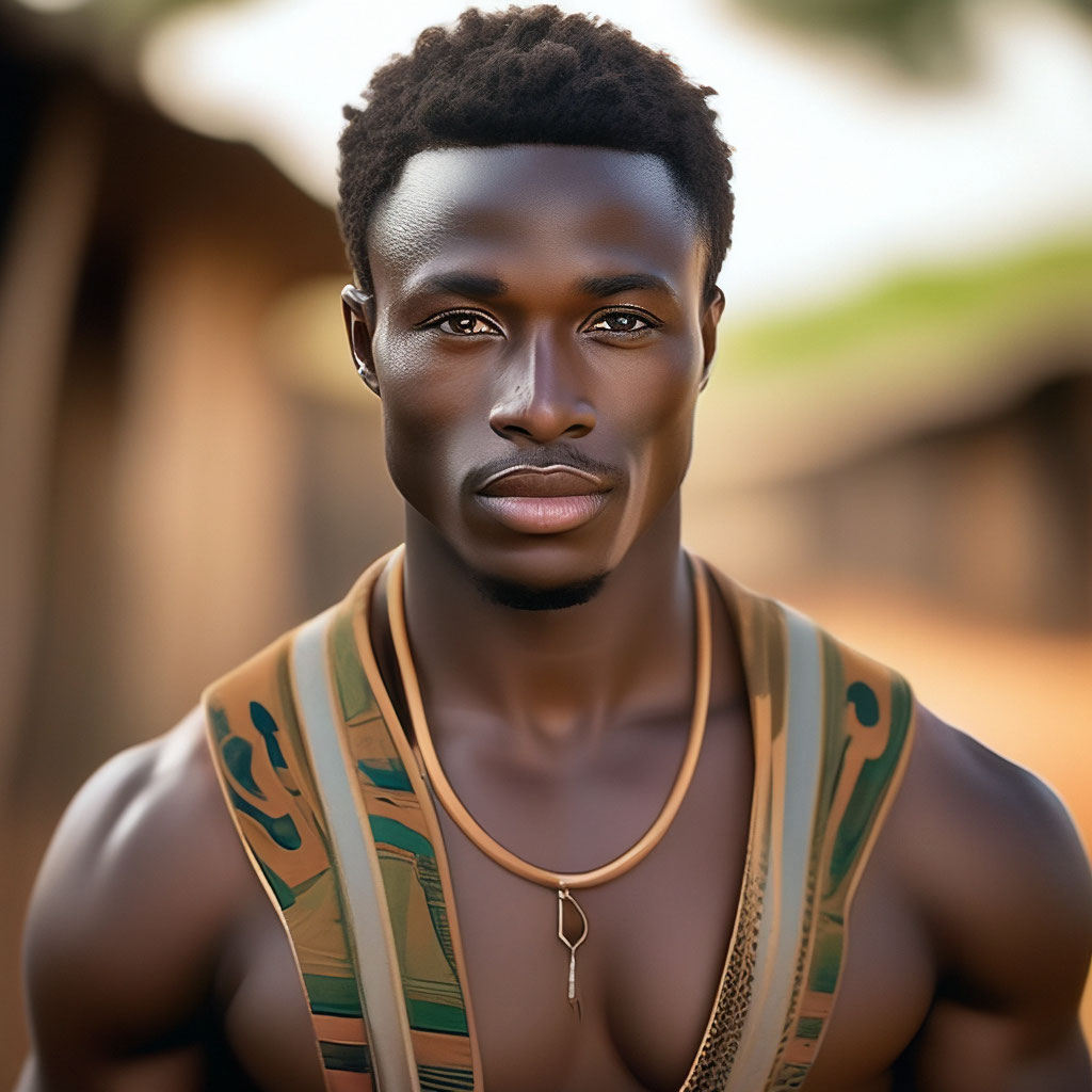 "Handsome african guy" — image created in Shedevrum
