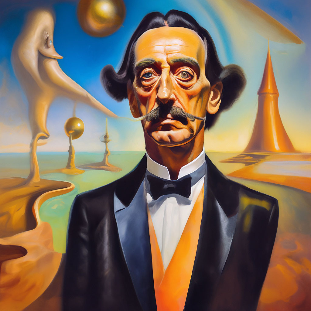 "The cult of personality in the style of Salvador Dali" — image created ...