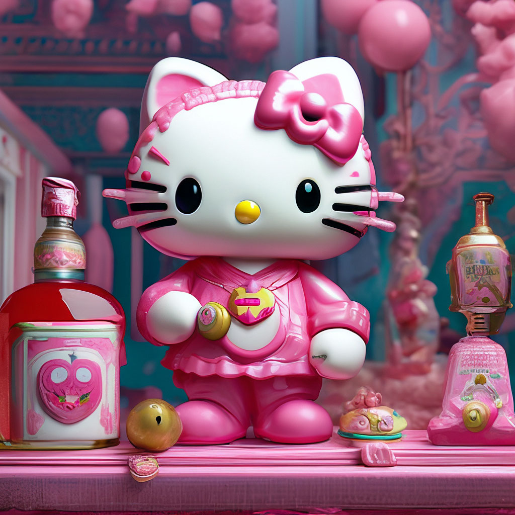 "Hello kitty, rob janoff style" — image created in Shedevrum