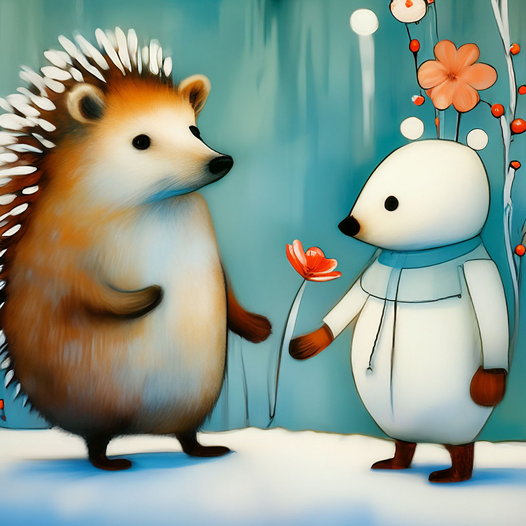 " ️ moomin hedgehog visiting moomin bear Jason Ruddy's illustration ...