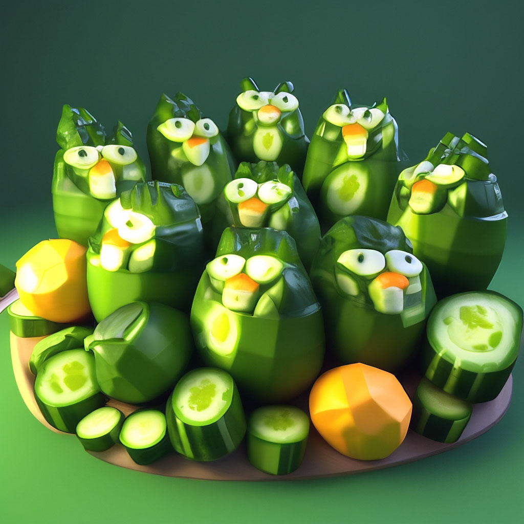 "Cucumbers gathered to resist fat cats they have their own party ...