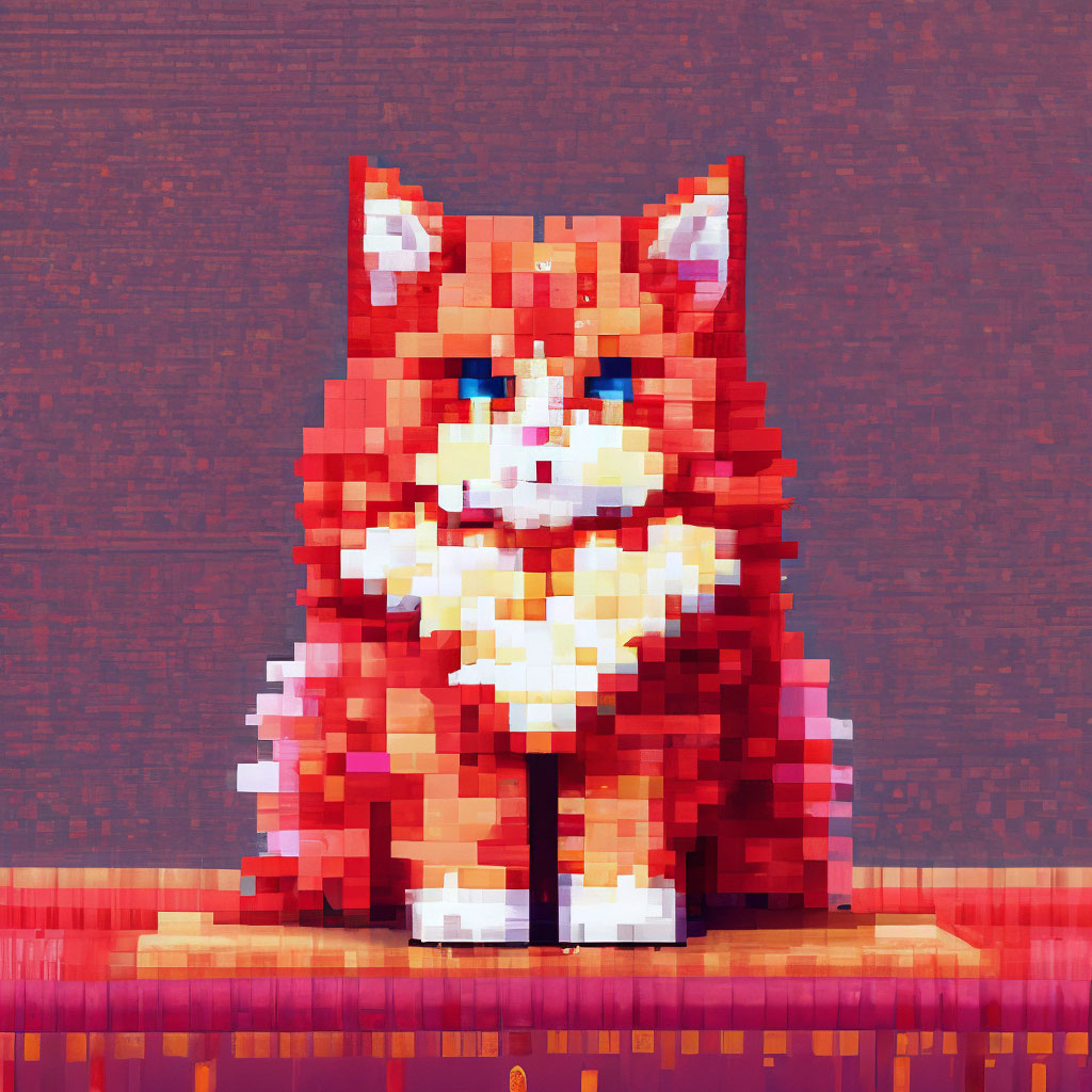"A red fluffy arrogant cat" — image created in Shedevrum