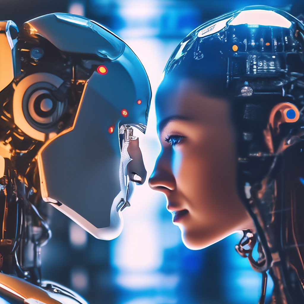 "#artnafasad professional photo, robot+ neural network connected ...