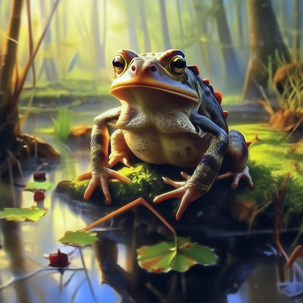 "Toad-flies saddled in the swamp and caught flies, he thought how good ...